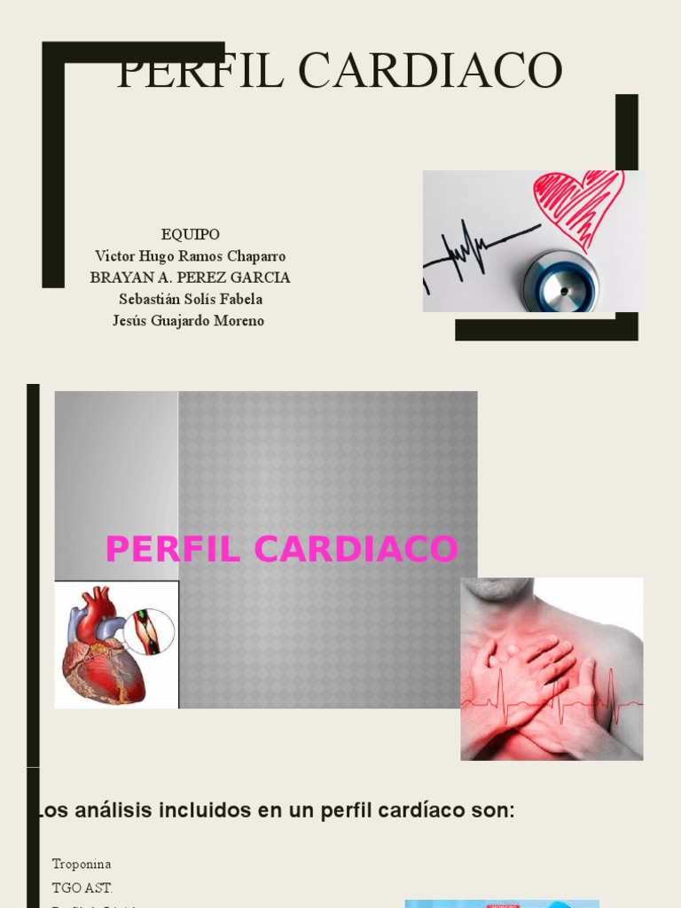 Análisis del Perfil Cardíaco y Lípidos | PDF | Medicina CLINICA ...