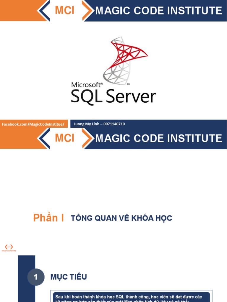 Slide Lesson 1 SQL Server Lv1 | PDF