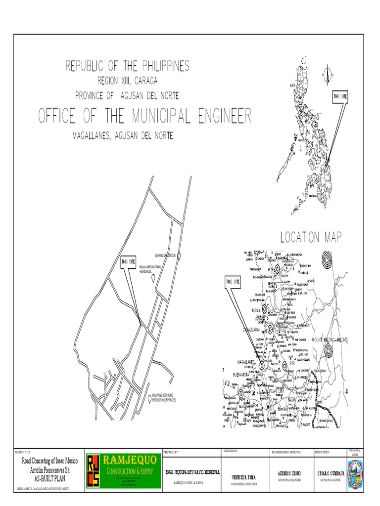 As-BUILT Road Concreting of Isaac Musico Antolin Piencenaves ST | PDF ...