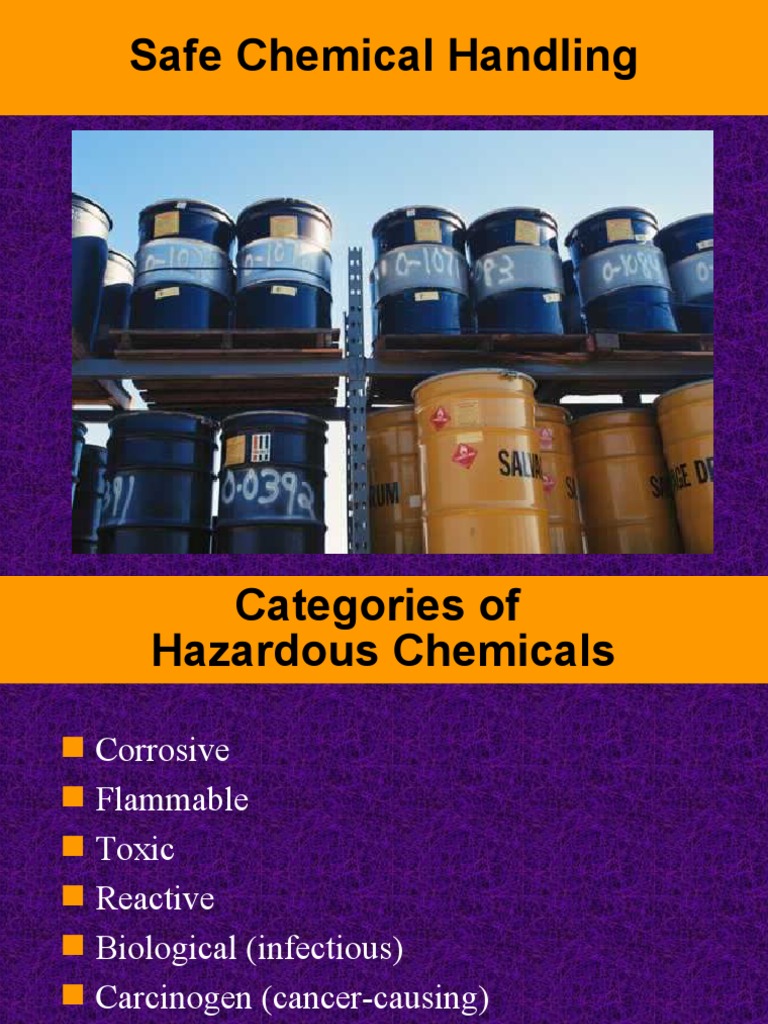 Safe Handling of Hazardous Chemicals | PDF | Dangerous Goods | Chemistry