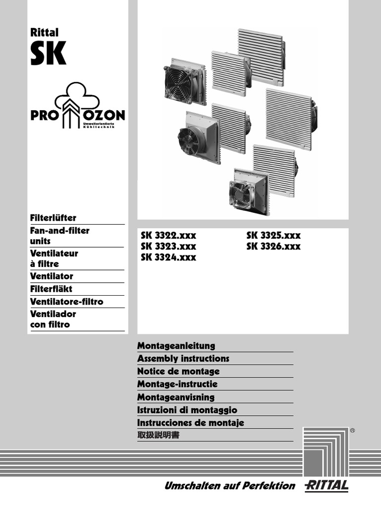 Rittal fan-and-filter units assembly instructions | PDF | Electric ...
