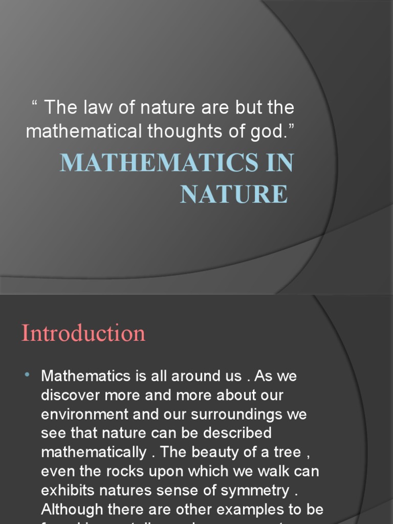 Mathematics in Nature | PDF | Shape | Geometry