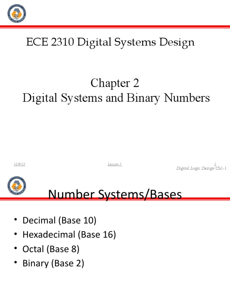 Chapter 2 Digital Systems and Binary Numbers | PDF | Decimal ... Chapter 2 Digital Systems and Binary Numbers | PDF | Decimal ...