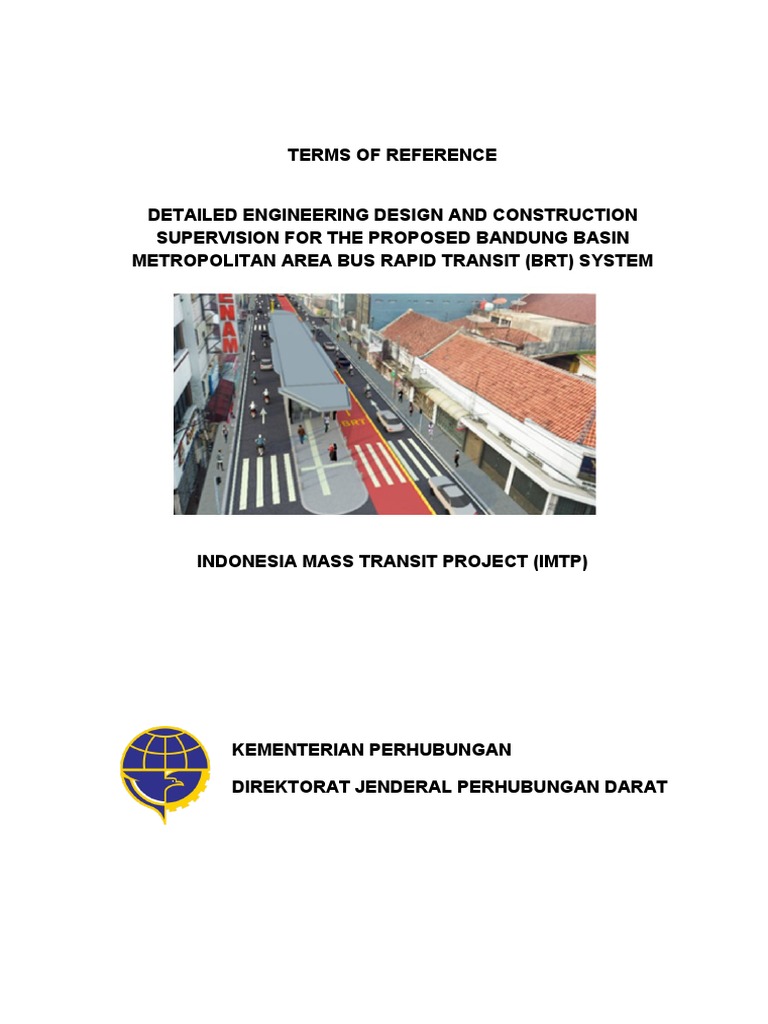TOR - BBMA DED and Supervision Consultant | PDF | Project Management | Train Station