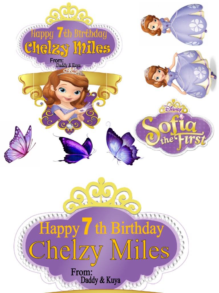 Sofia Cake Topper | PDF