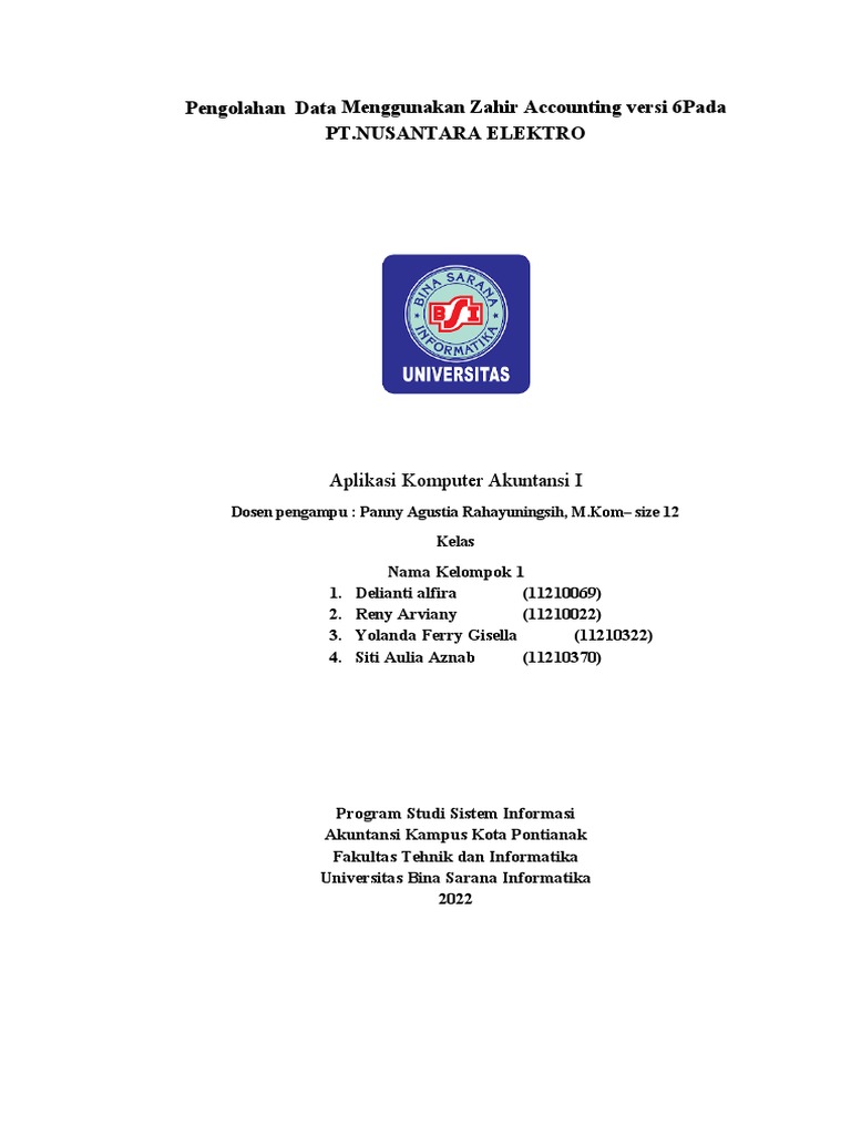 Tugas Project Zahir Accounting 6 | PDF