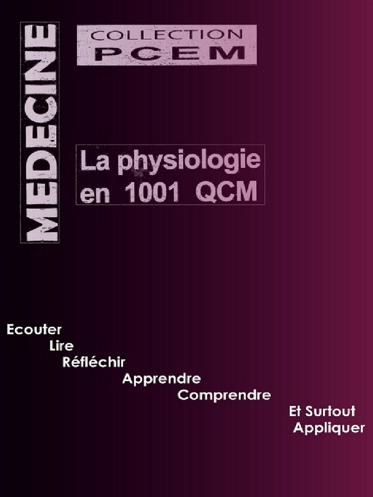 Physiologie en 1001 QCM | PDF