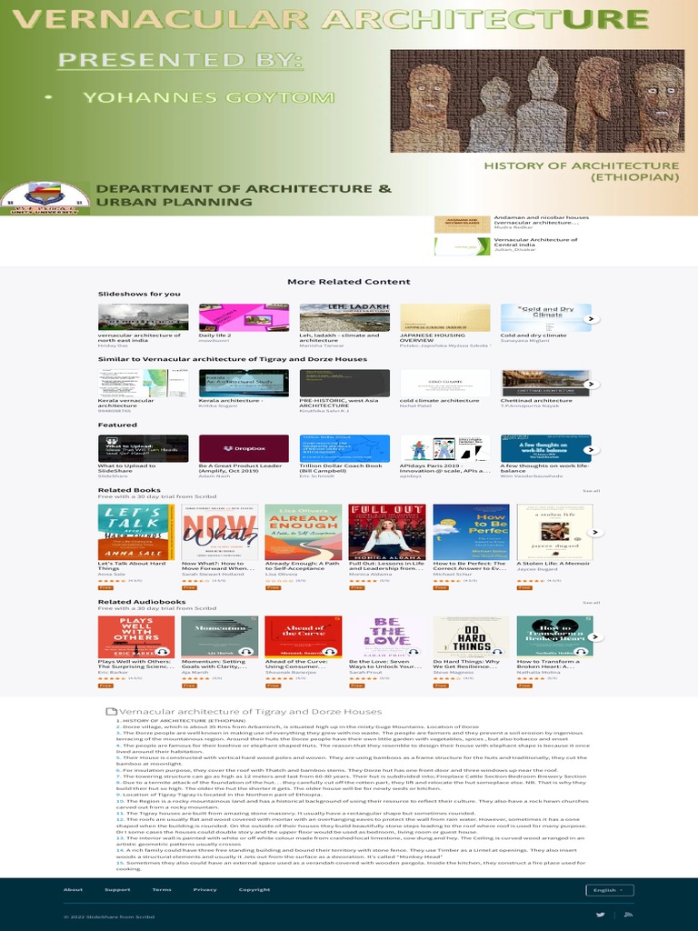 Vernacular Architecture of Tigray and Dorze Houses | PDF | Roof ...