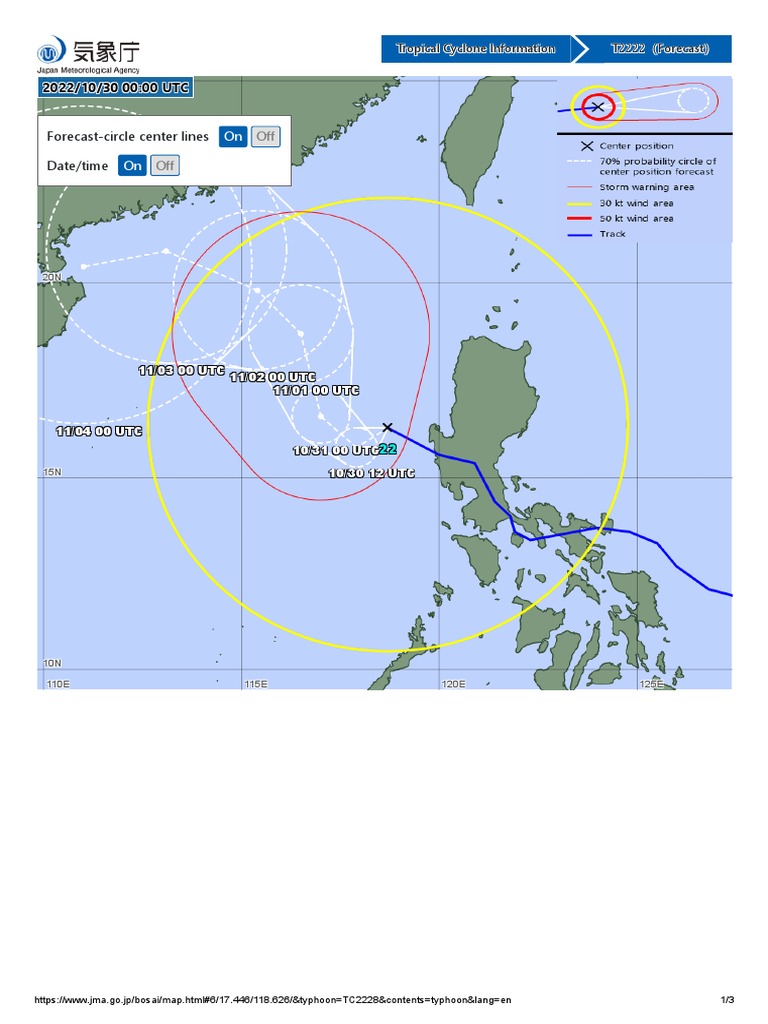 Japan Meteorological Agency Tropical Cyclone Information | Download ...