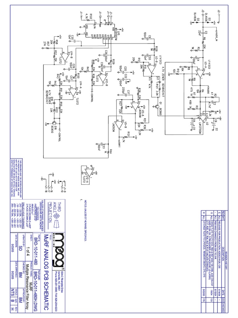 Moog Murf MF 105 Schematics | PDF