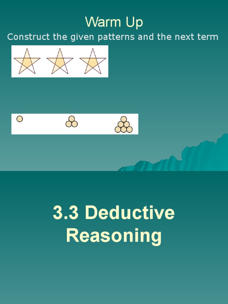 3.3 Deductive Reasoning | PDF | Deductive Reasoning | Reason