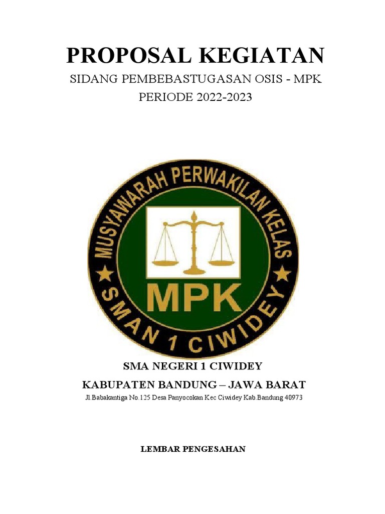 Proposal MPK | PDF