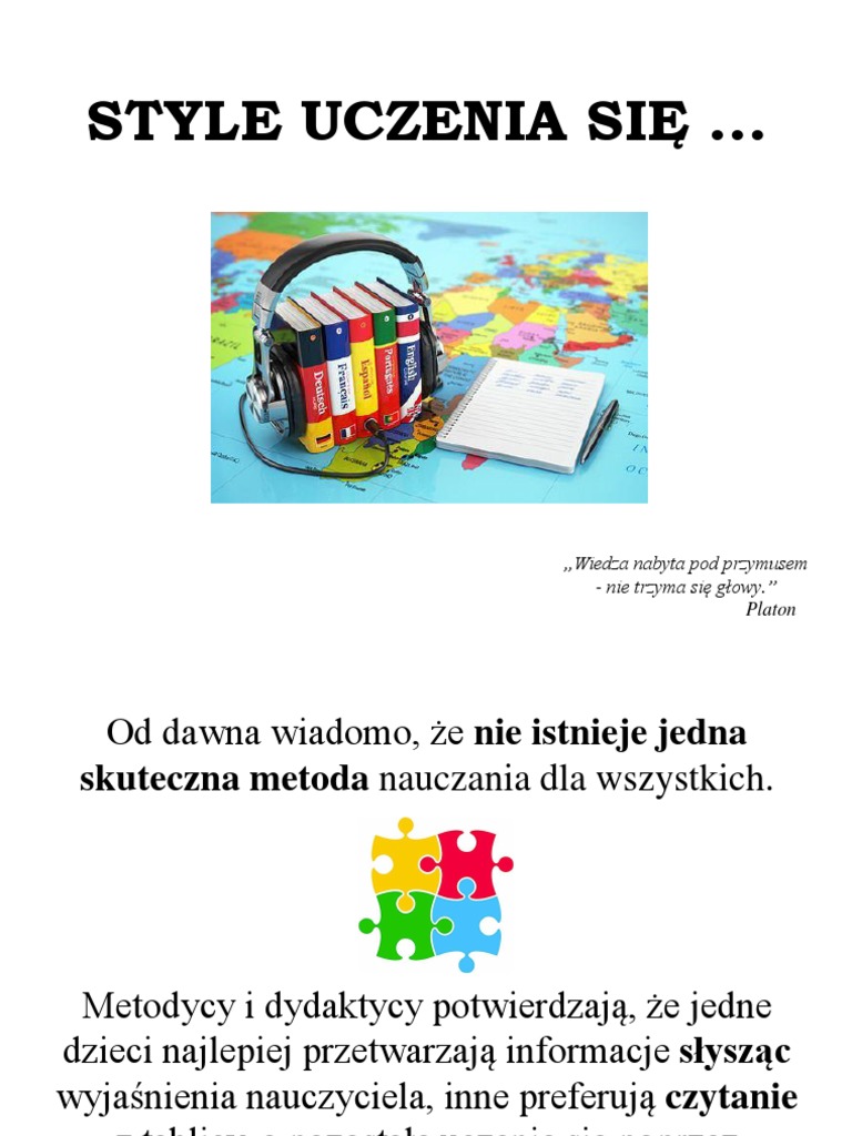 Style Uczenia Sie - Prezentacja | PDF