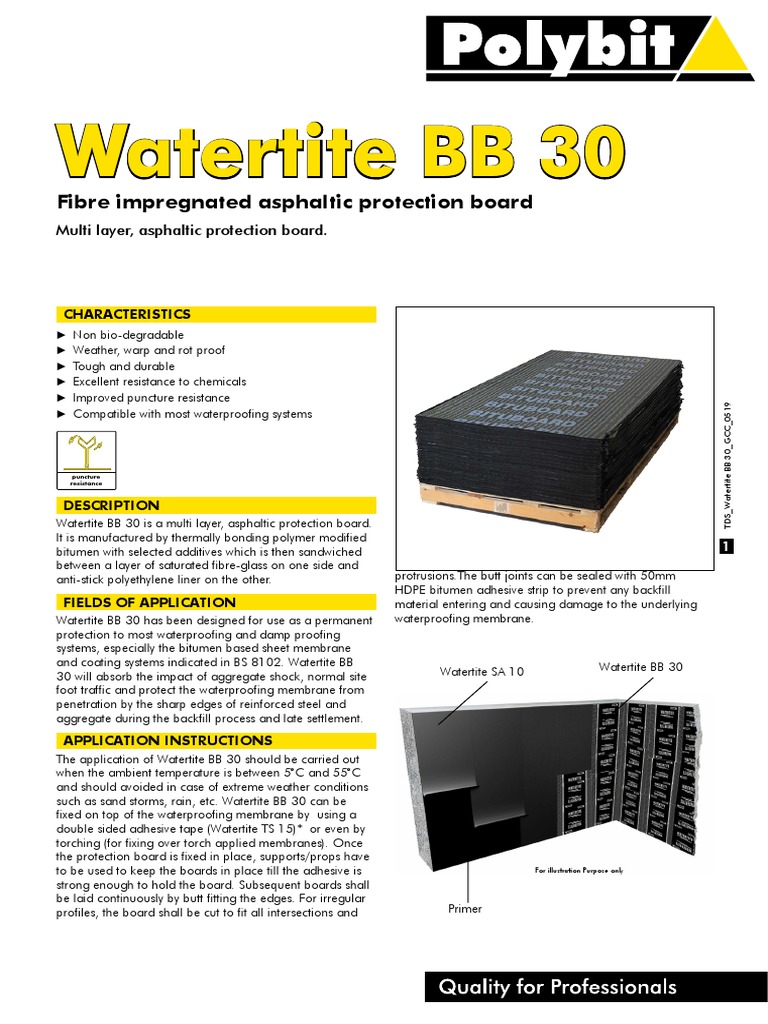 Watertite BB 30: A Multi-Layer Asphaltic Protection Board for ...