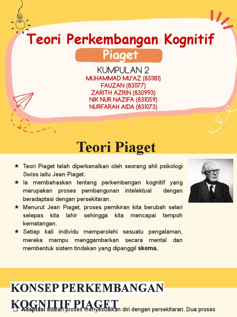 Teori Kognitif Piaget: Tahapan & Aplikasi | PDF