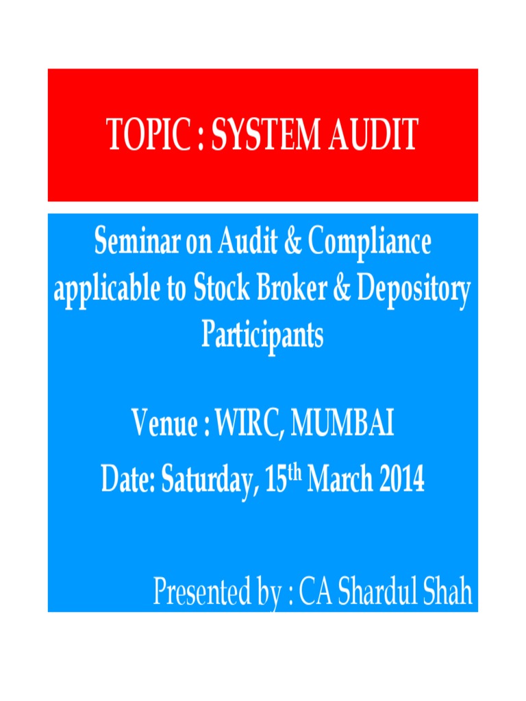 System Audit | PDF | Access Control | Audit