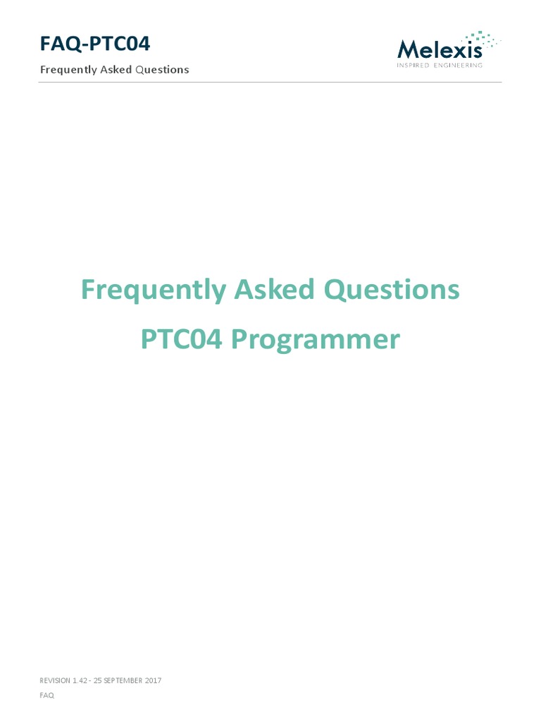 PTC04 FAQ Melexis | PDF | Installation (Computer Programs) | 64 Bit Computing