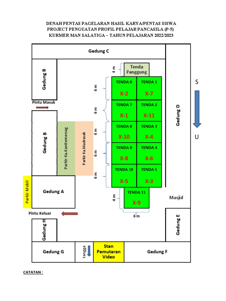 Denah Pentas Siswa MAN Salatiga | PDF