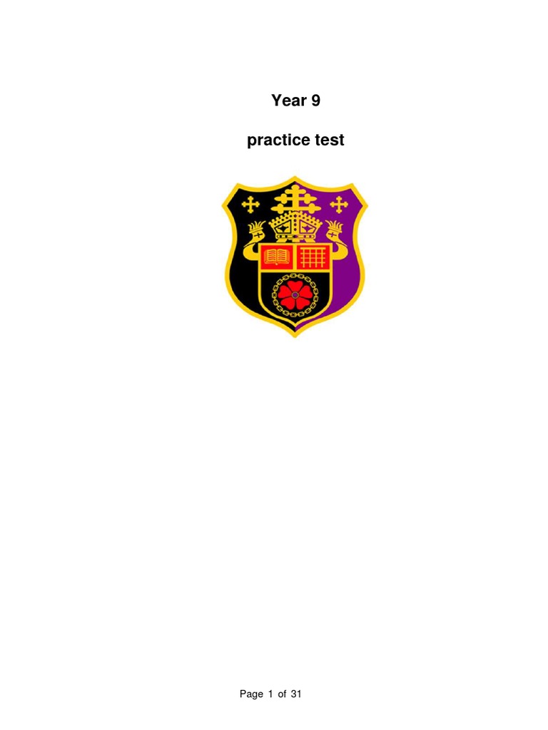 Year 9 Science Progress 5 Practice Test With Guidance and Mark Schemes ...