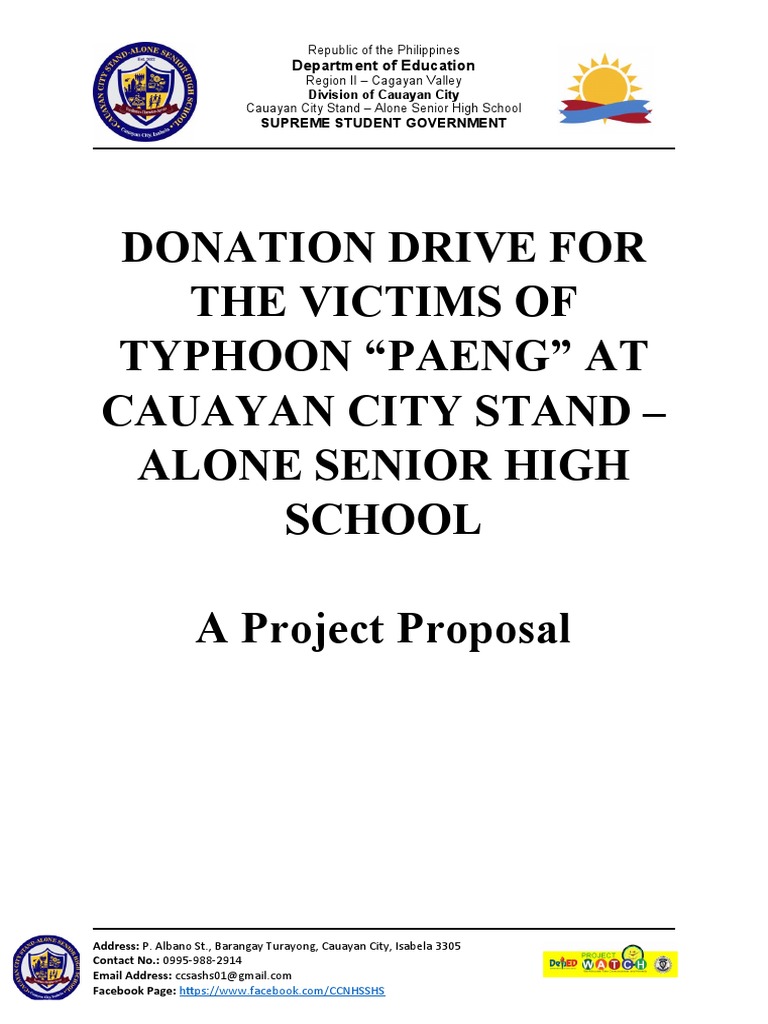 Donation Drive for Typhoon Victims | PDF | Meteorology | Typhoon