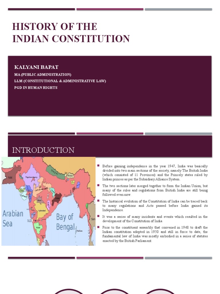 A Brief History of the Development of the Constitution of India | PDF ...
