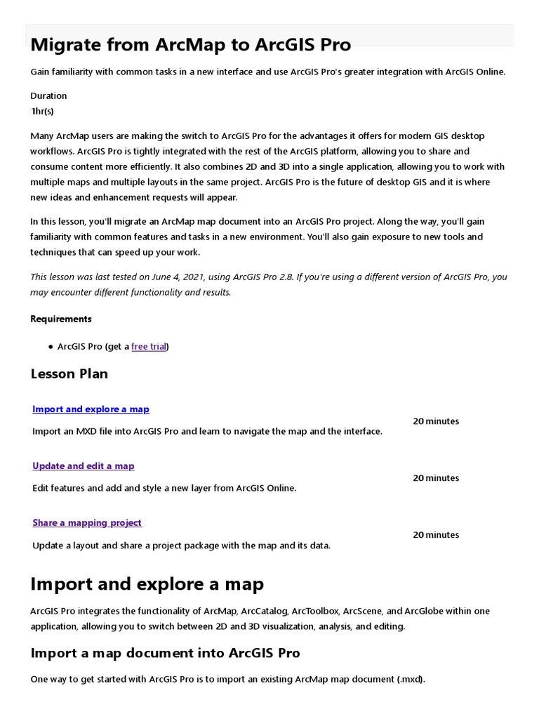 Migrating to ArcGIS Pro from ArcMap | PDF | Arc Gis | Software Engineering