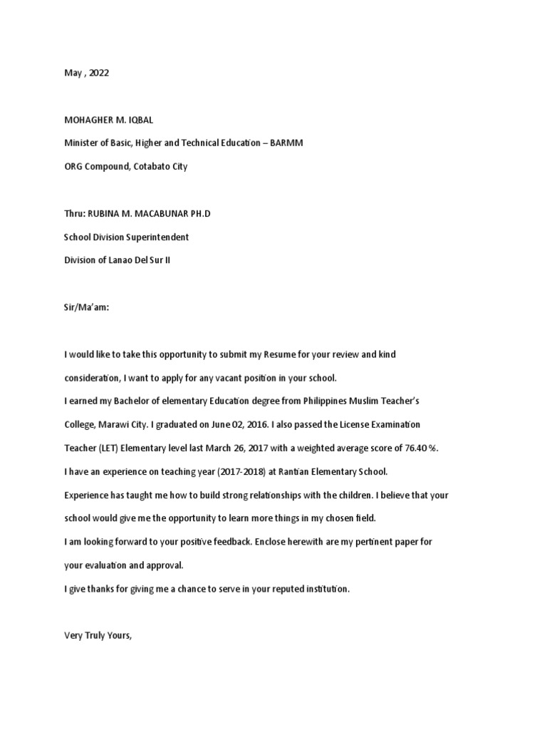 Barmm Application | PDF | Social Science