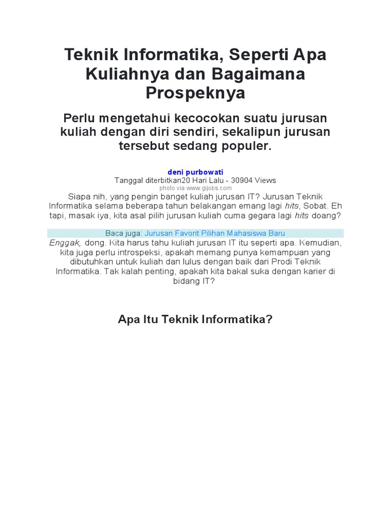 Teknik Informatika | PDF