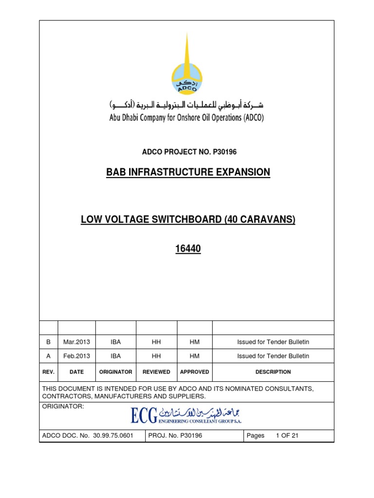 Low Voltage Switchboard Specifications | PDF | Switch | Fuse (Electrical)