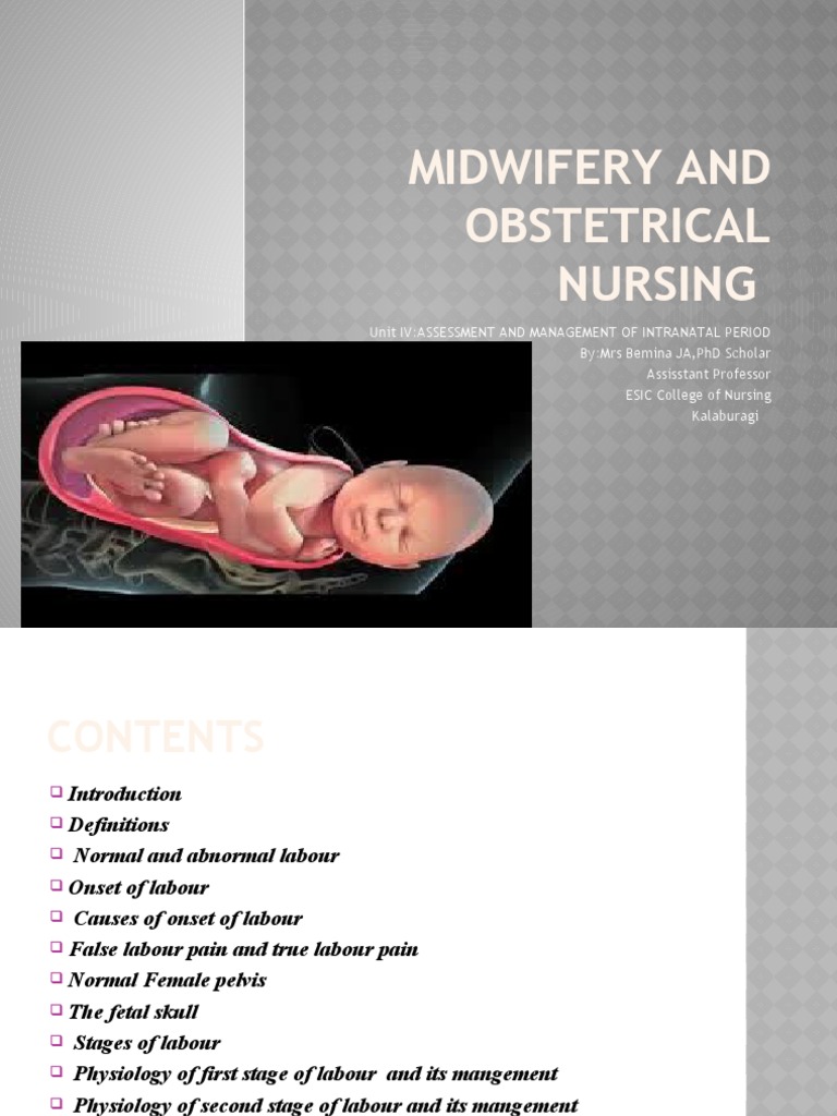 Assessment and Management of the Intranatal Period: A Guide to ...