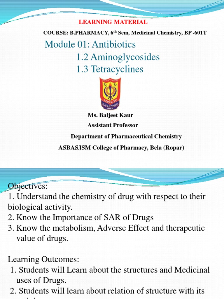 Unit 1 - MC 3 | PDF | Penicillin | Beta Lactamase