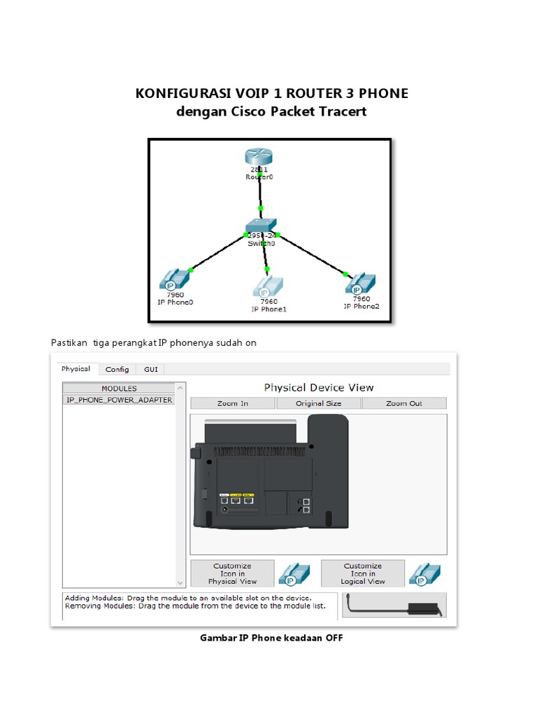 Konfigurasi Voip 1 Router 3 Phone | PDF | Teknologi & Rekayasa