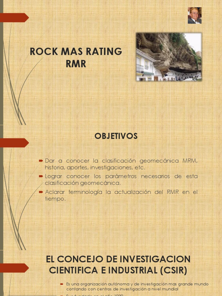 Rock Mas Rating RMR | PDF | Túnel | Ingeniería