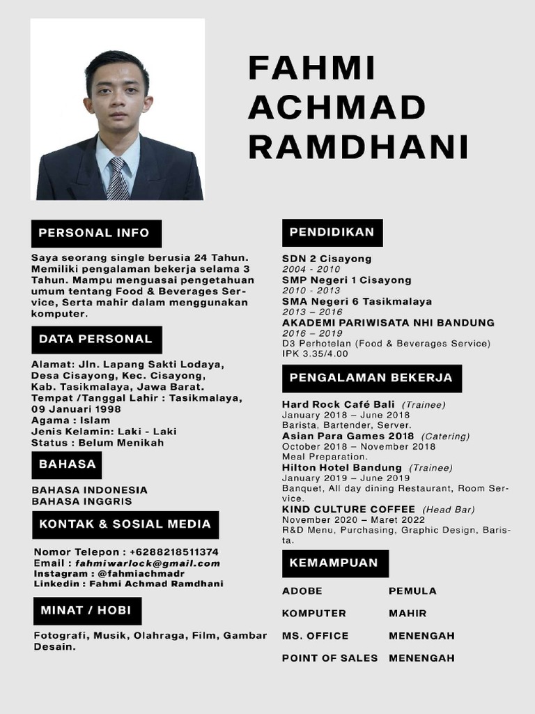 WLZWC CV Fahmi 01 | PDF