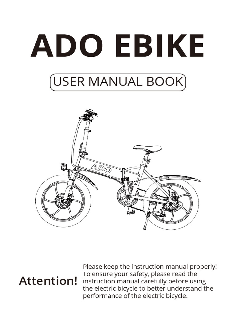 ADO A20+ Manual | PDF | Battery Charger | Brake