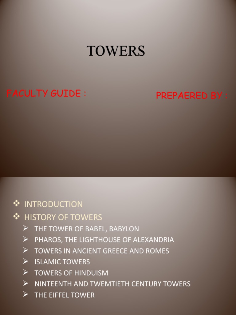 History of Towers | PDF | Babylon | Tower
