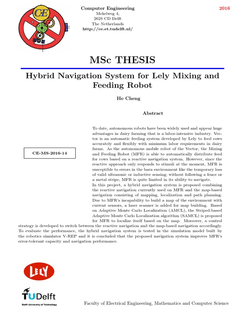 Hybrid Navigation System For Lely Mixing and Feeding Robot | PDF | Science