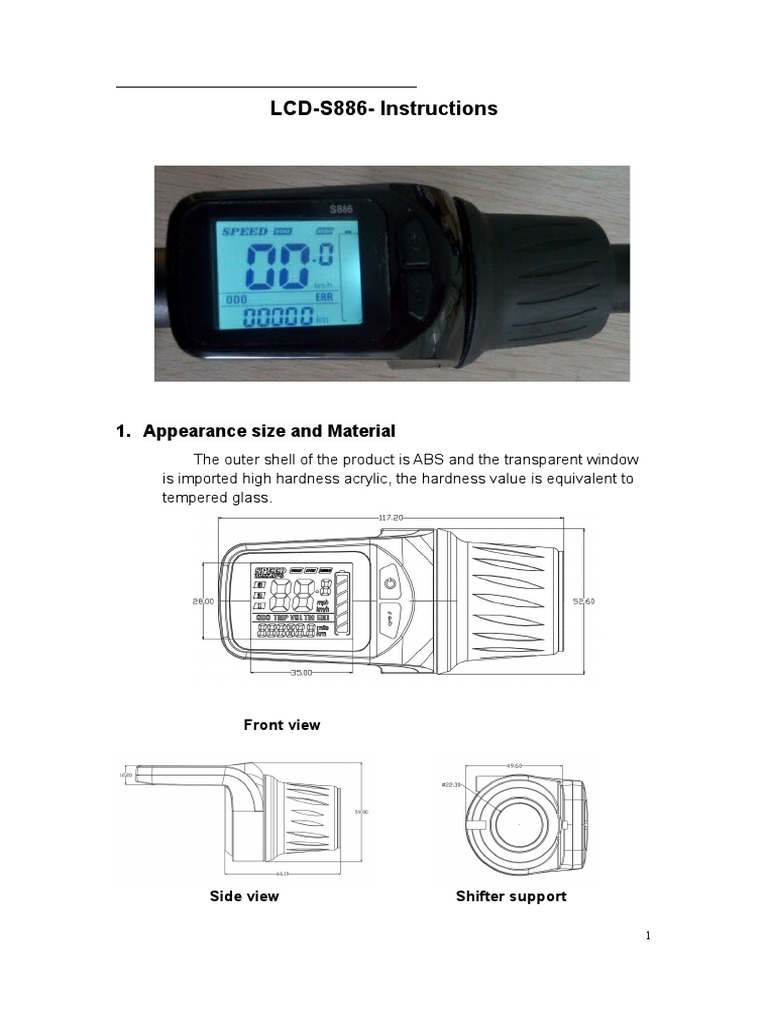 LCD S886 Instructions | PDF | Electronics | Electrical Engineering