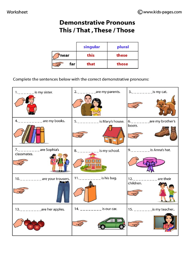 Demonstrative Pronouns | PDF