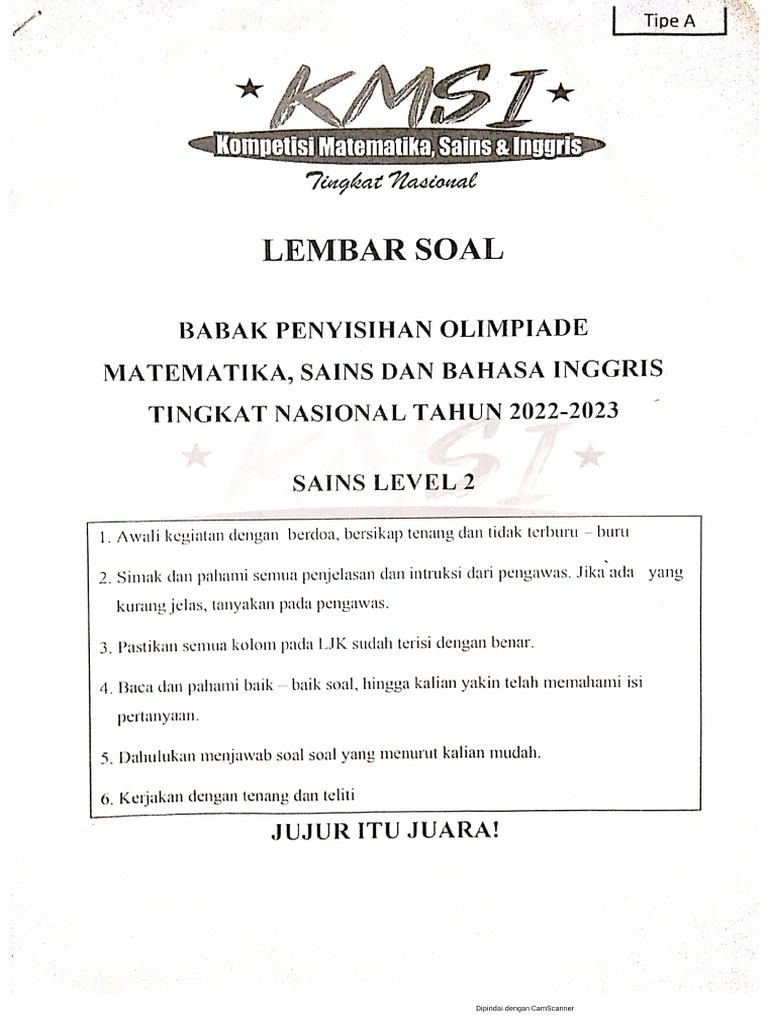 Kmsi Sains Level 2 Sains 2022 2023 Pdf