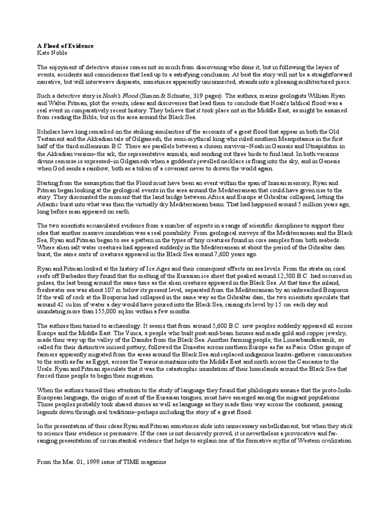 03 Ryan-Pitman | PDF | Genesis Flood Narrative | Earth Sciences