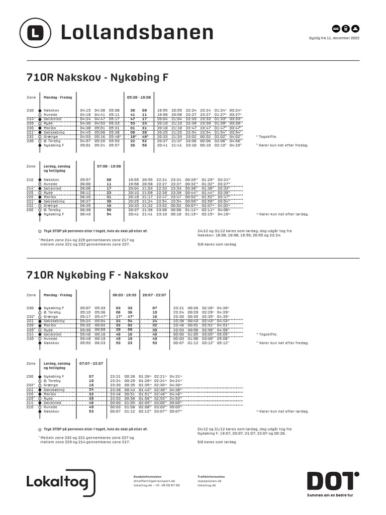 710R Lollandsbanen 2023 - LOKALTOG | PDF