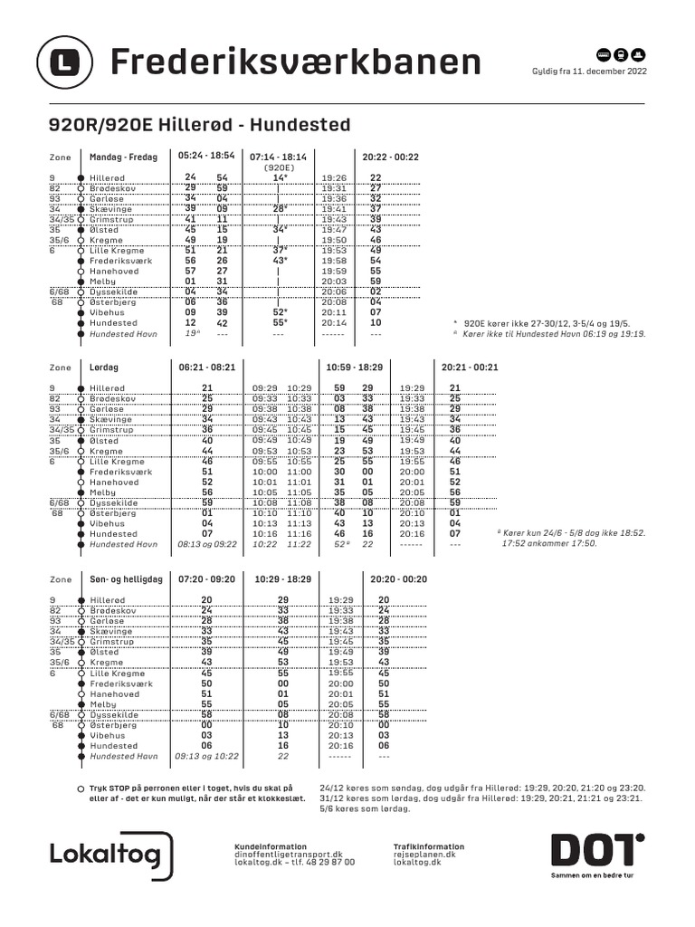 920R/E Frederiksværkbanen 2023 - LOKALTOG | PDF