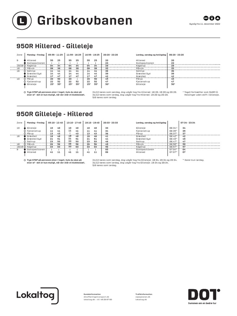 950R Gribskovbanen 2023 - LOKALTOG | PDF