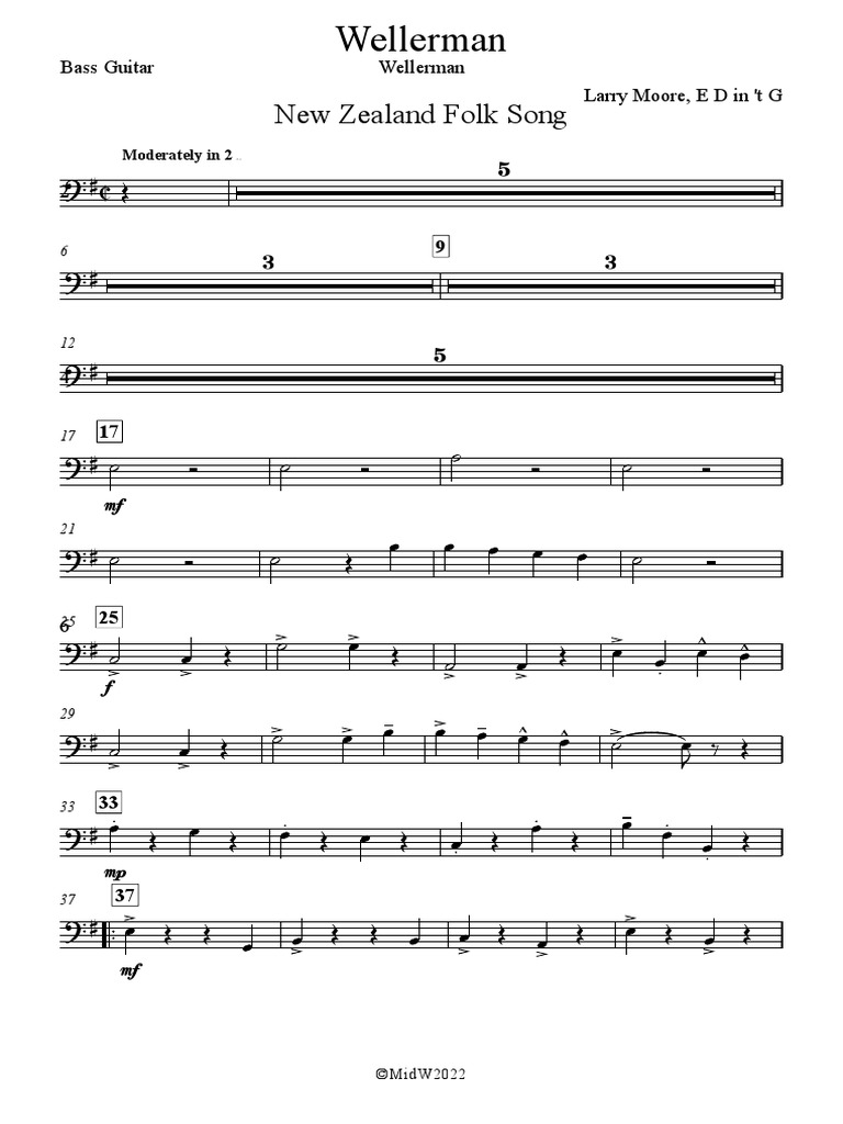 Wellerman - Bass Guitar | PDF