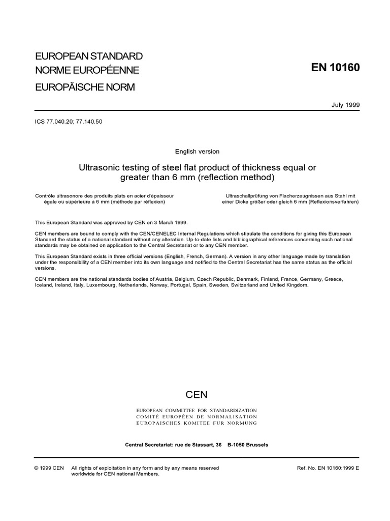 En 10160-1999 | PDF