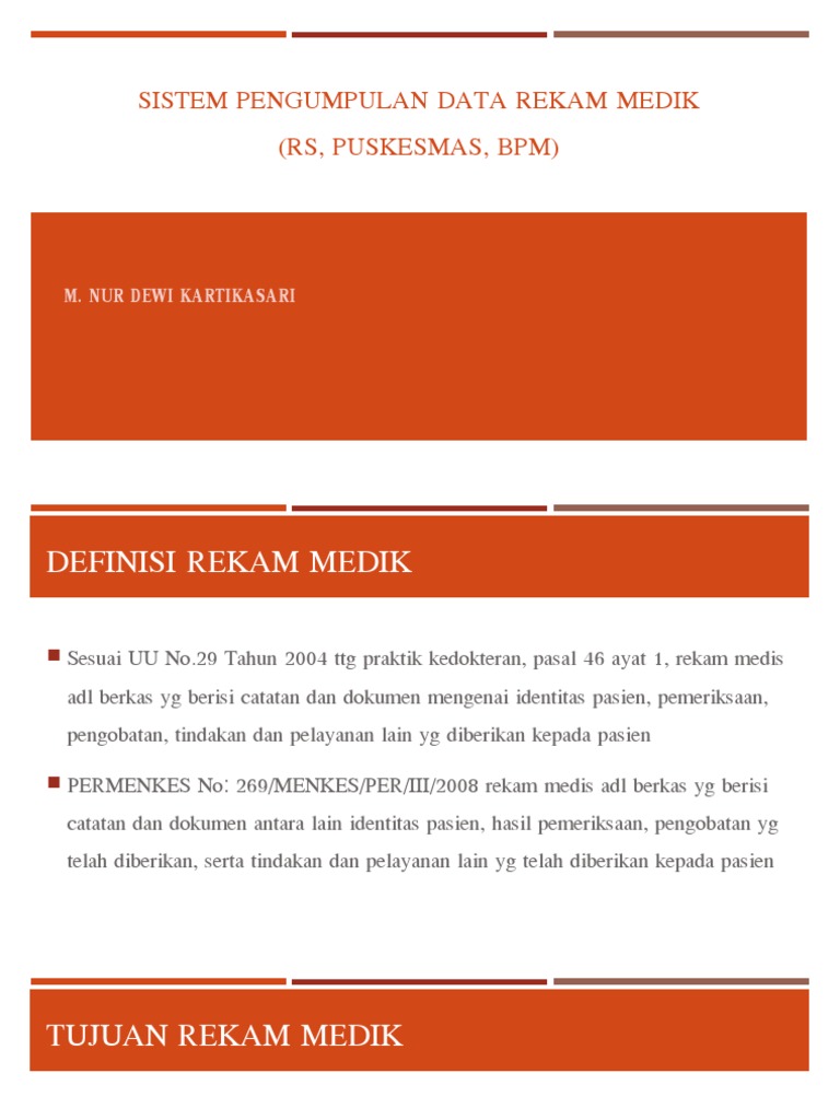 Sistem Pengumpulan Data Rekam Medik | PDF