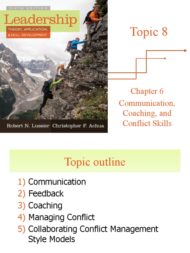 Topic 8 Chapter 6 Communication Coaching and Conflict Skills | PDF ...