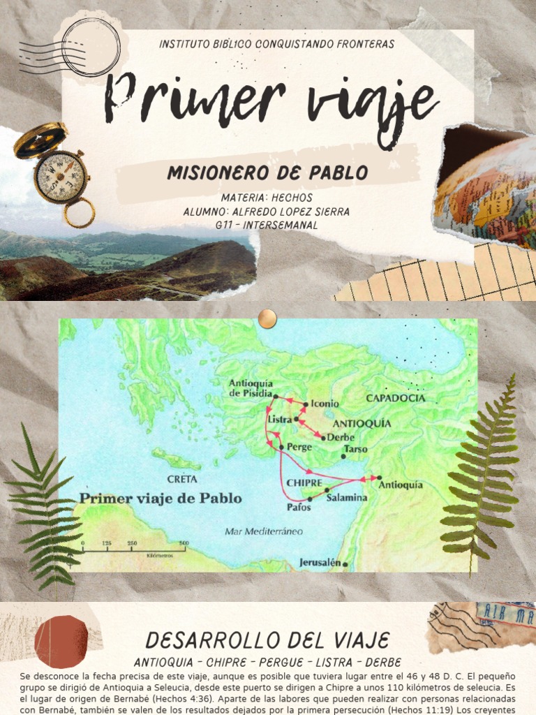 Primer Viaje Misionero de Pablo | PDF | Pablo el apóstol | Bernabé