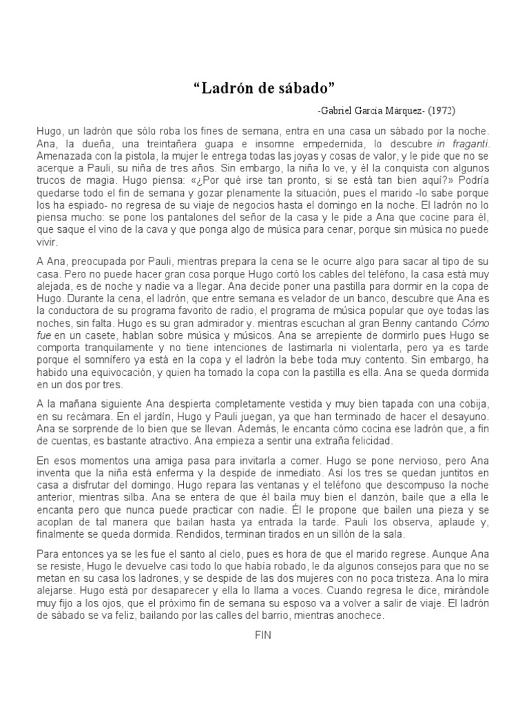 Ladron de Sabado | PDF
